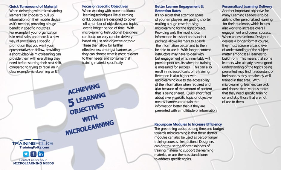 Achieving Learning Objectives with Microlearning Toolkit