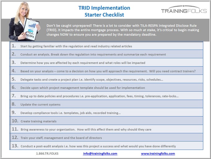 TRID Implementation Checklist