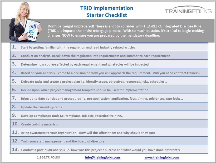 TRID Implementation Checklist